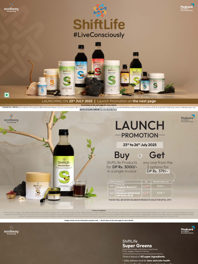 ShiftLife Launch Promotion Poster | PDF | Nutraceutical | Probiotic