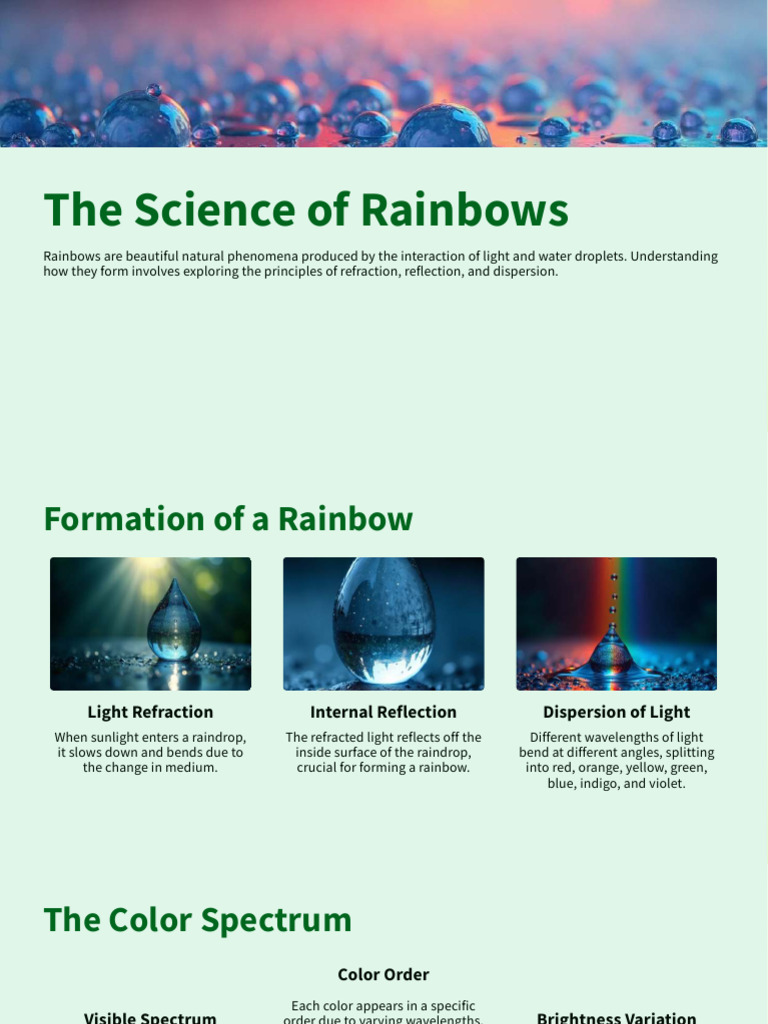 The Science of Rainbows | PDF | Rainbow | Electrodynamics