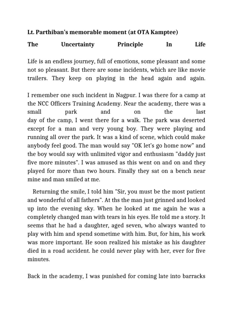 Life Lessons from OTA Kamptee | PDF