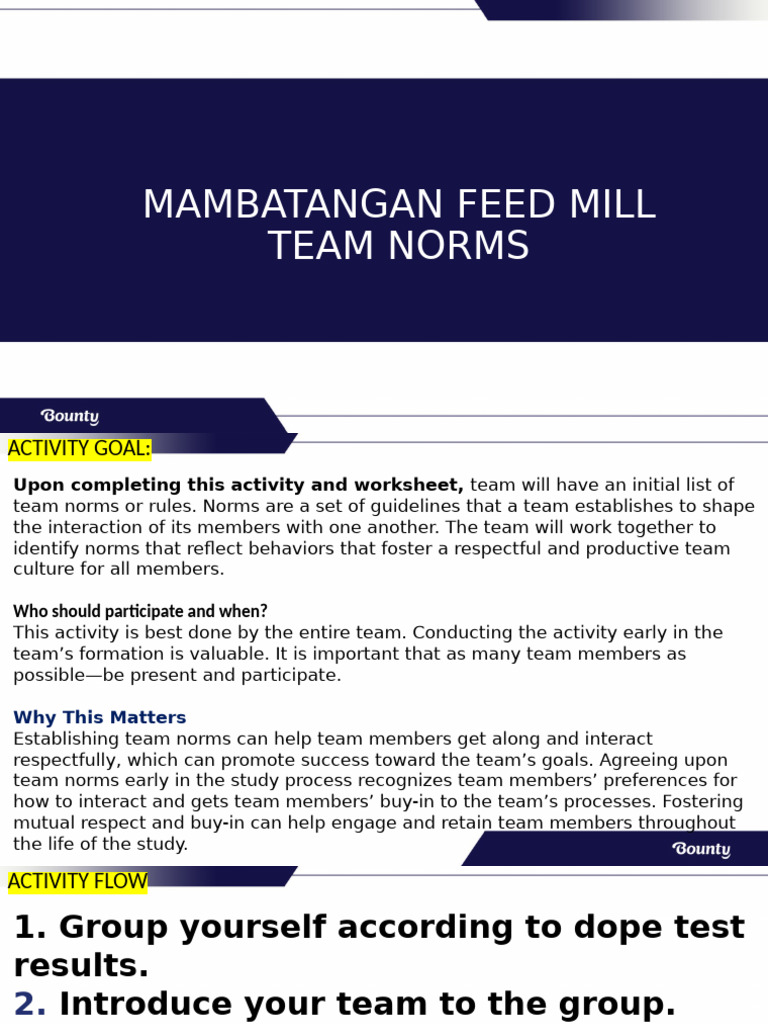 Team Norms Establishment Activity | PDF | Psychological Concepts ...