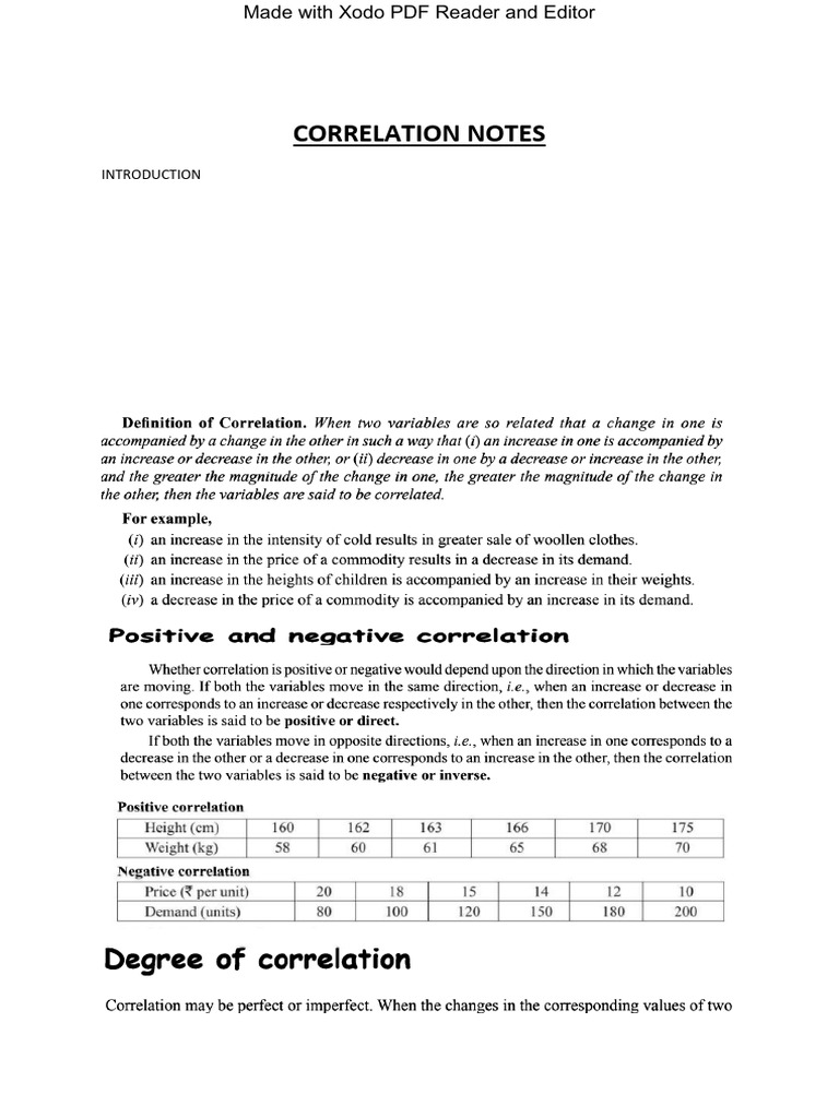 CORRELATIONNOTES Y8u36pegzm0fyo4y | PDF | Probability Density Function ...