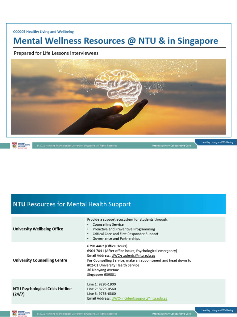 NTU Mental Health Resources Guide | PDF | Mental Health Professional ...