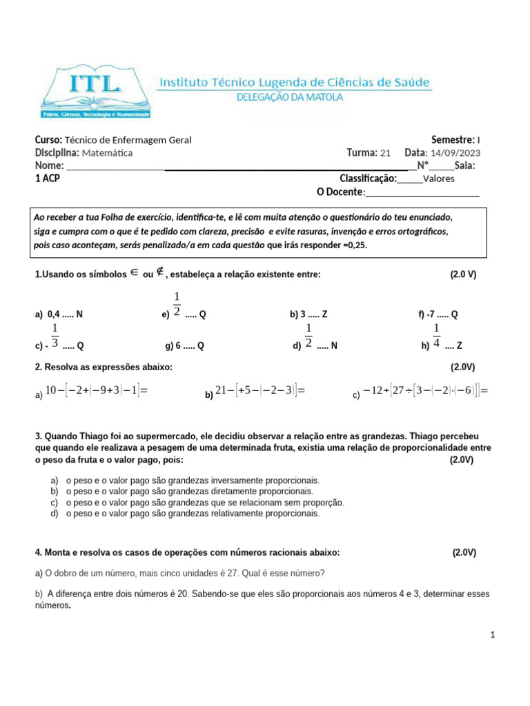 1 Acp - 2019 Modolo de Mat. | PDF