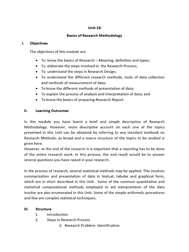Basics of Research Methodology2064747 | PDF | Level Of Measurement ...