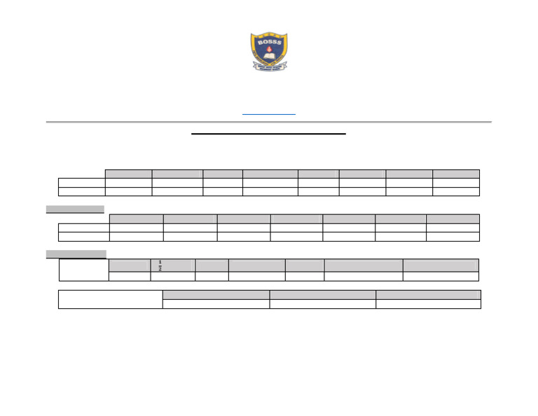 2025-2026 BOSSS Uniform Measurement Form For New Intakes | PDF