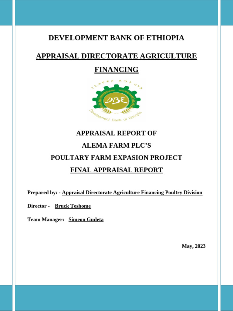 Alema Farm PLC's Poultry Farm Expansion Project - Final | PDF ...