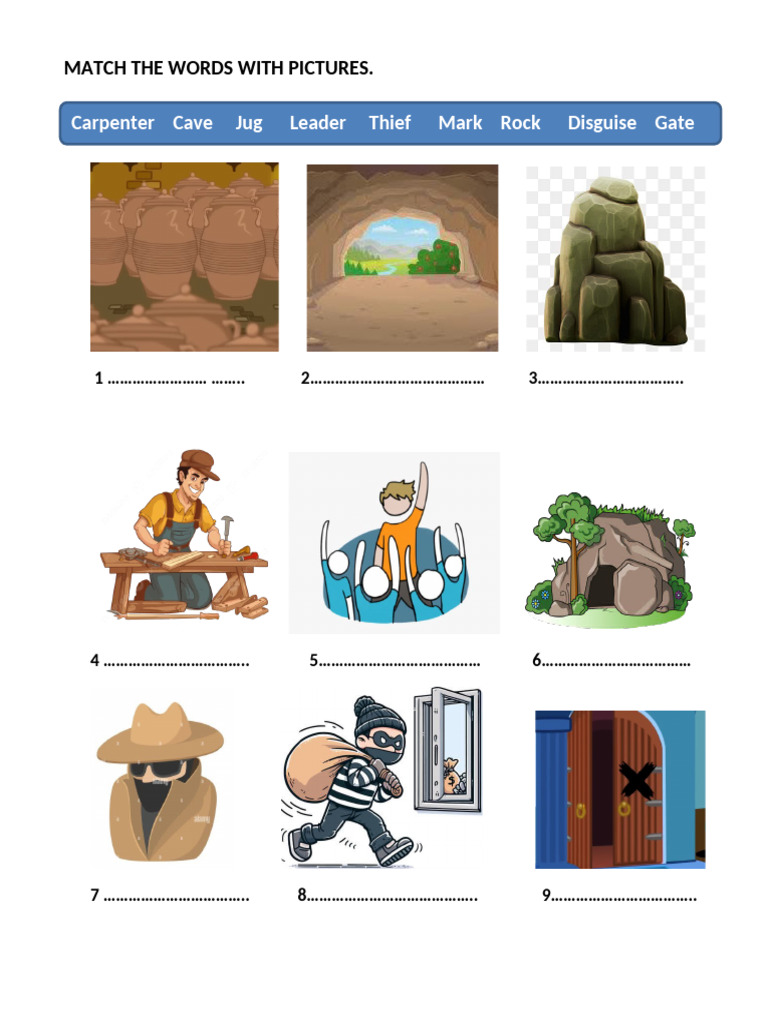 Vocabulary Matching Activity 3 | PDF