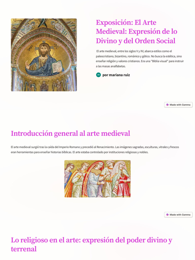 Exposicion El Arte Medieval Expresion de Lo Divino y Del Orden Social ...
