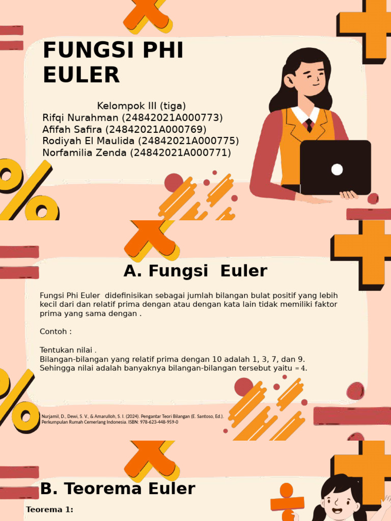 Fungsi Phi Euler (1), Teorema Euler | PDF