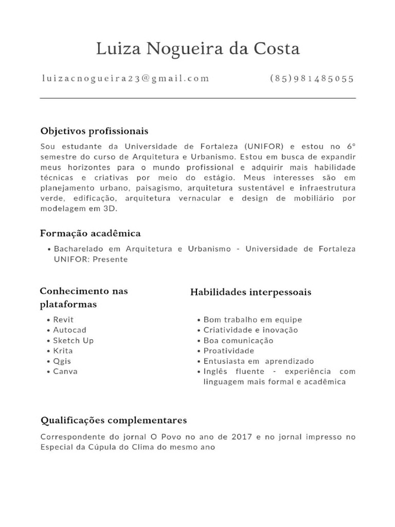 CV - Luiza Nogueira | PDF