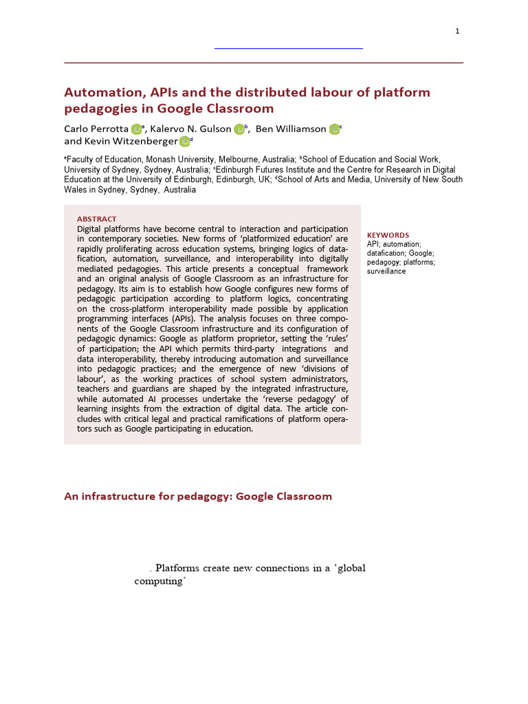 Automation APIs and The Distributed Labour of Platform Pedagogies in ...