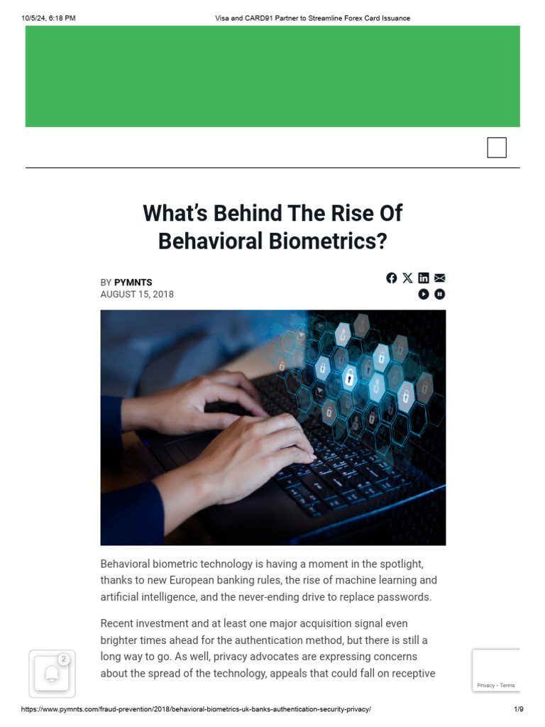 4.behavioural Biometrics | PDF | Biometrics | Master Card