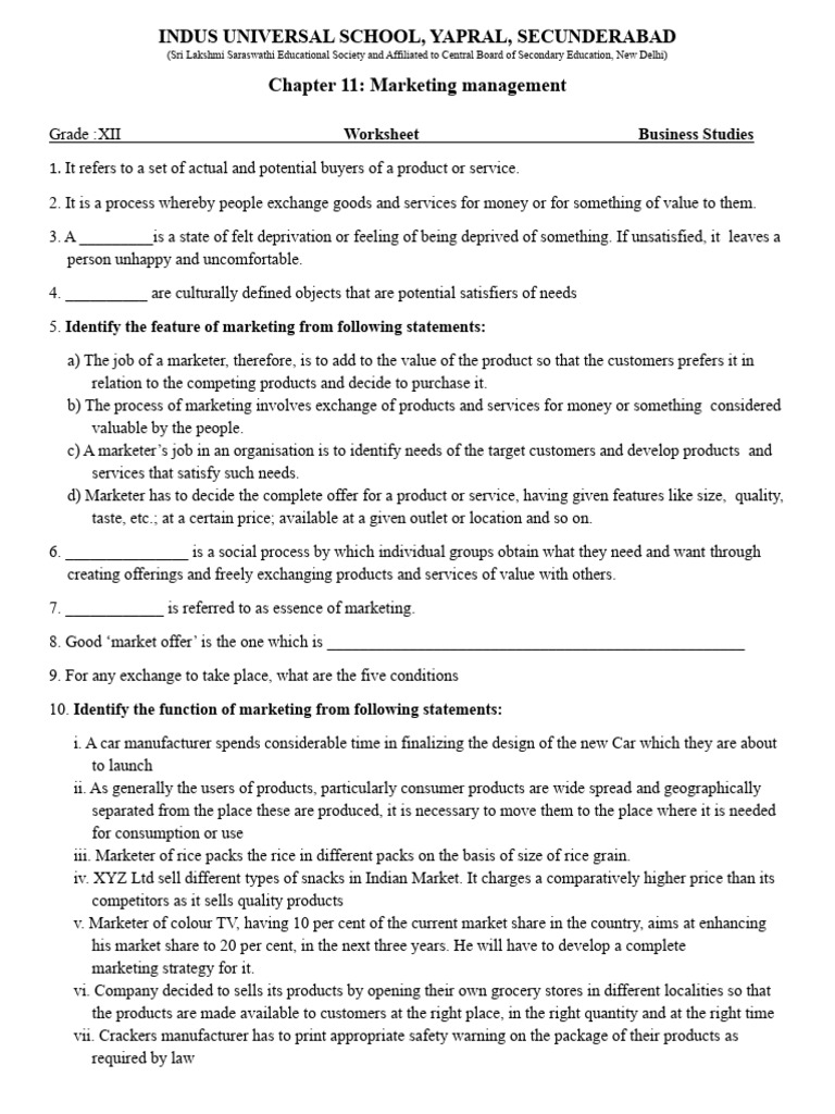 CH 11 Marketing Assignment Worksheet | PDF | Marketing | Brand