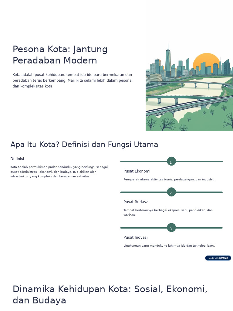 Pesona Kota Jantung Peradaban Modern | PDF