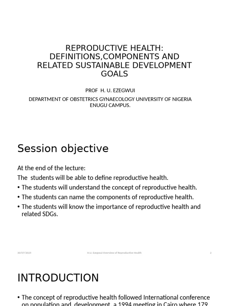 Components of Reproductive Health | PDF | Sexuality | Human Reproduction