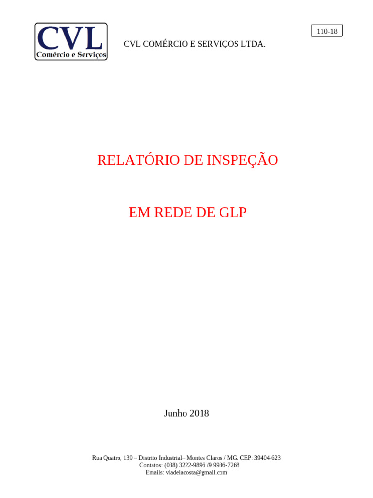 110-18 - Relatório GLP 3CAFFI - CVL | PDF
