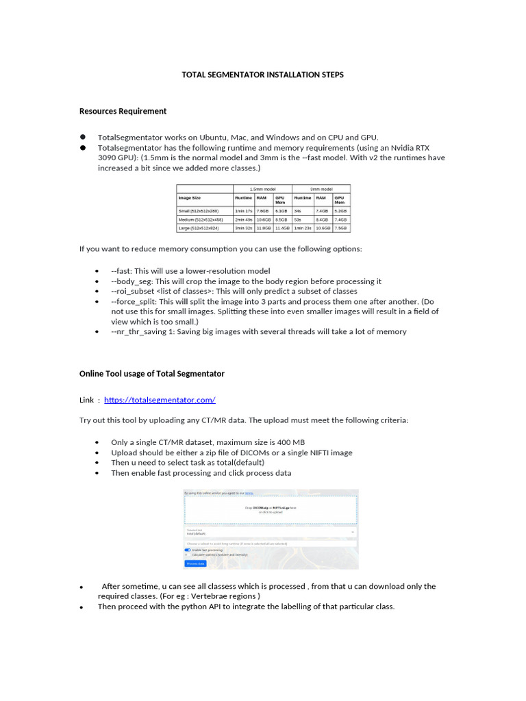 Total Segmentator Installation Guide | PDF | Image Segmentation ...