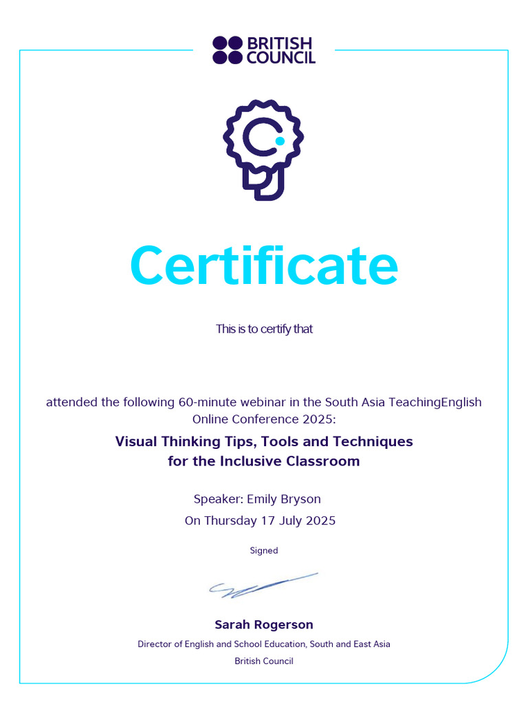 17 July - Certificate - Visual Thinking Tips, Tools and Techniques For ...