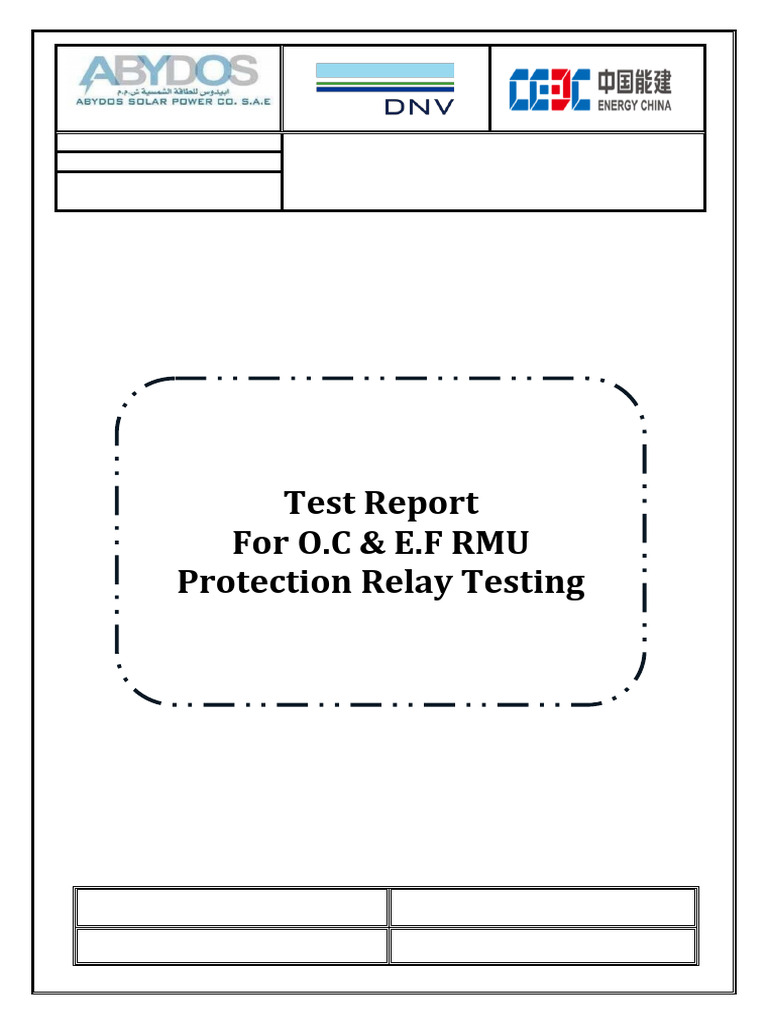 RMU Protection Relay Test Report | PDF