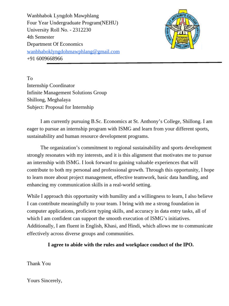 Internship Proposal | PDF