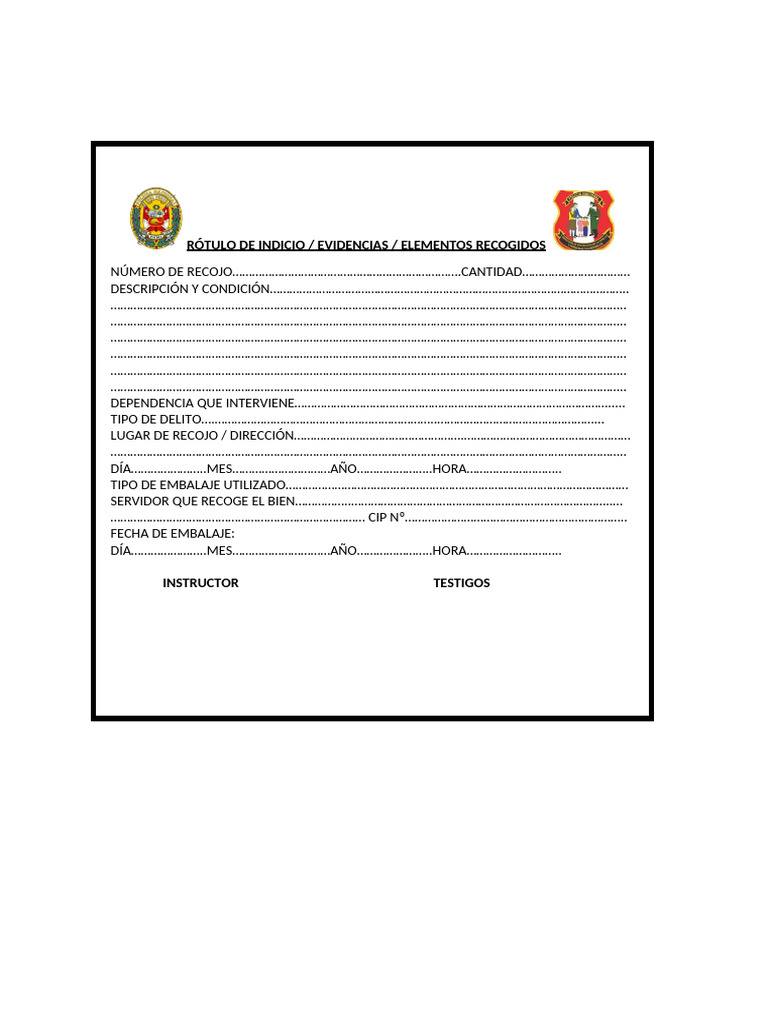 Formato Rótulo | PDF