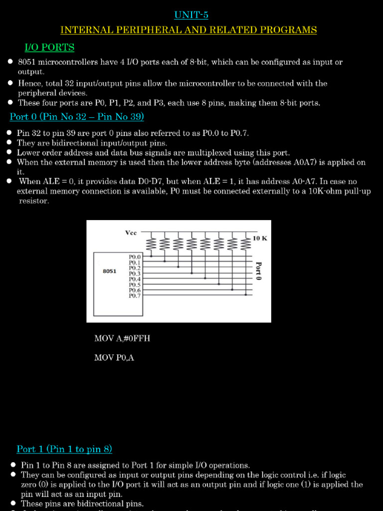 Unit 5 8051 Internal Peripheral Combined PDF | PDF