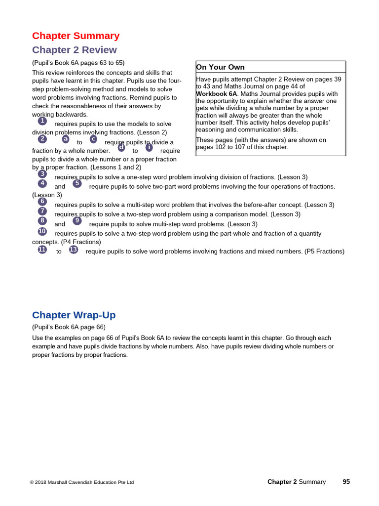 10 MPAH 6A 02 Chapter Summary | PDF | Learning | Mathematics