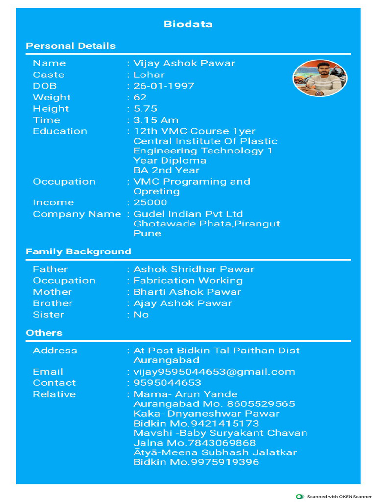 Biodata 19 | PDF