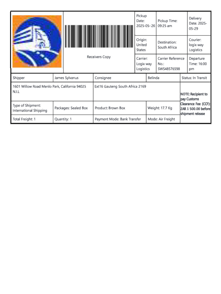 Logix Way Invoice Belinda | PDF