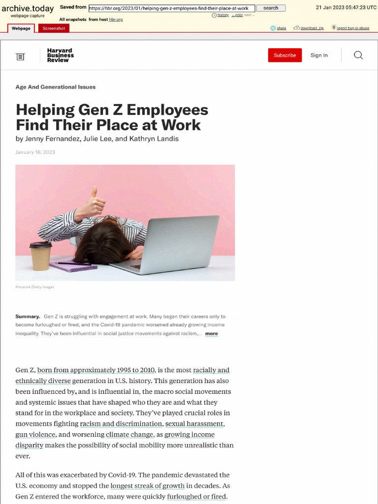 Helping Gen Z Employees Find Their Place at Work | PDF