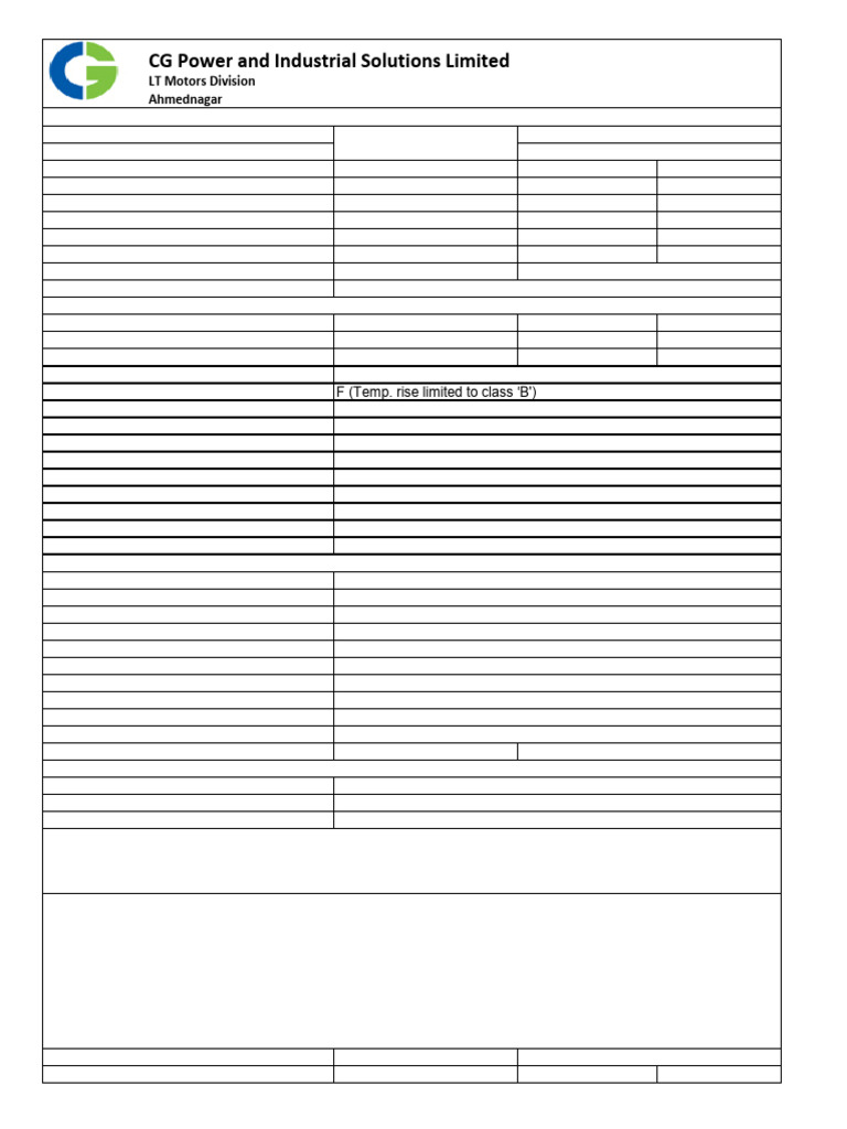 3 Phase Induction Motor Data Sheet | PDF | Electric Motor | Electrical ...