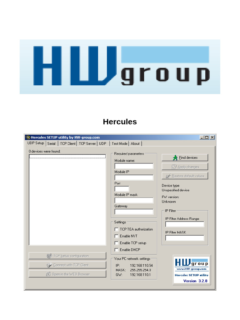 Manual - Hercules | PDF | Telecommunications | Data Transmission