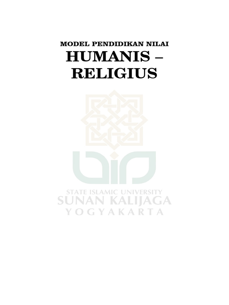 Model Pendidikan Nilai Humanis Religius | PDF