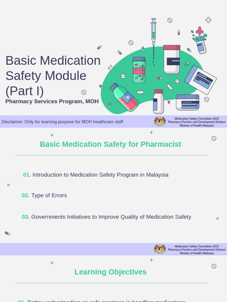 Basic Medication Safety Training KKM | PDF | Patient Safety | Medical ...