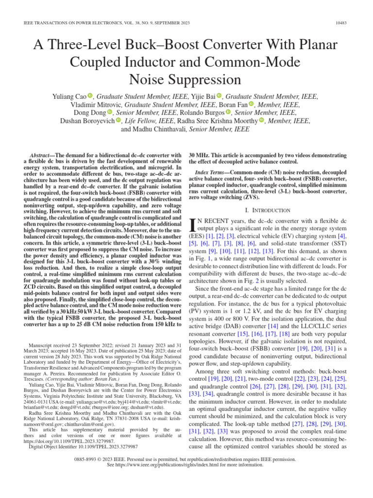 A Three-Level Buck-Boost Converter With Planar Coupled Inductor and ...