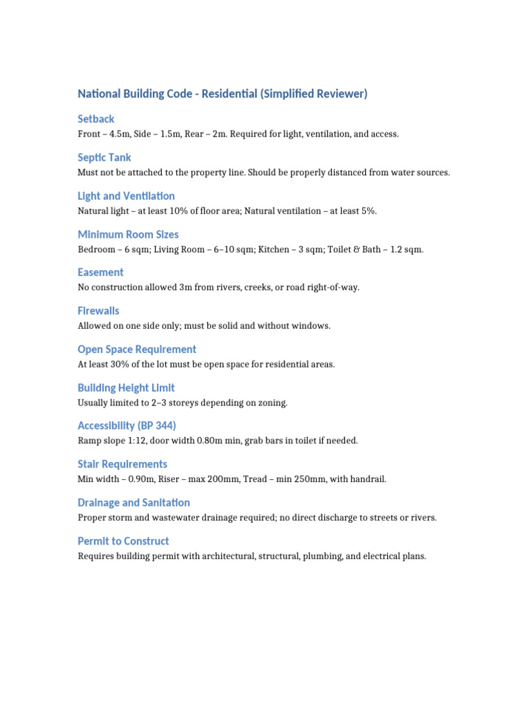 NBCP Residential Reviewer | PDF