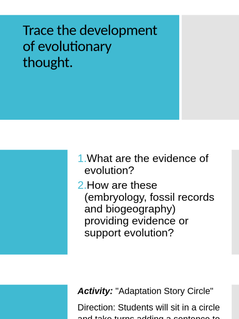 Evolutionary Thought Development Guide | PDF | Evolution | Evolutionary ...