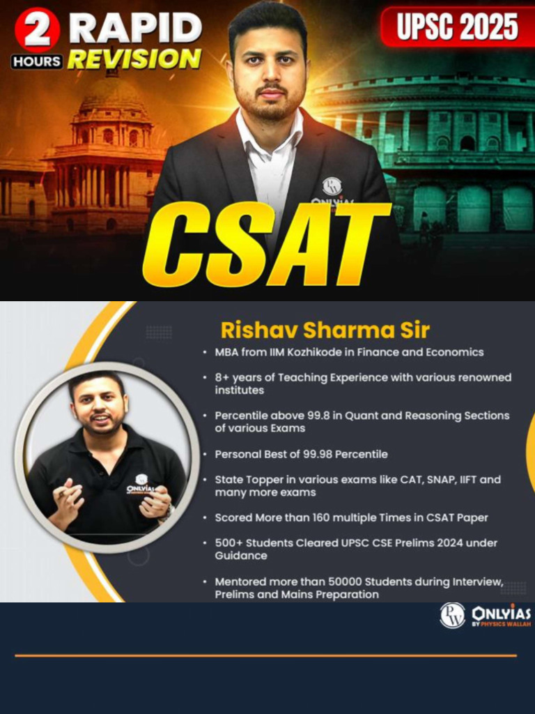 CSAT Rishav Sir Rapid Revision | PDF