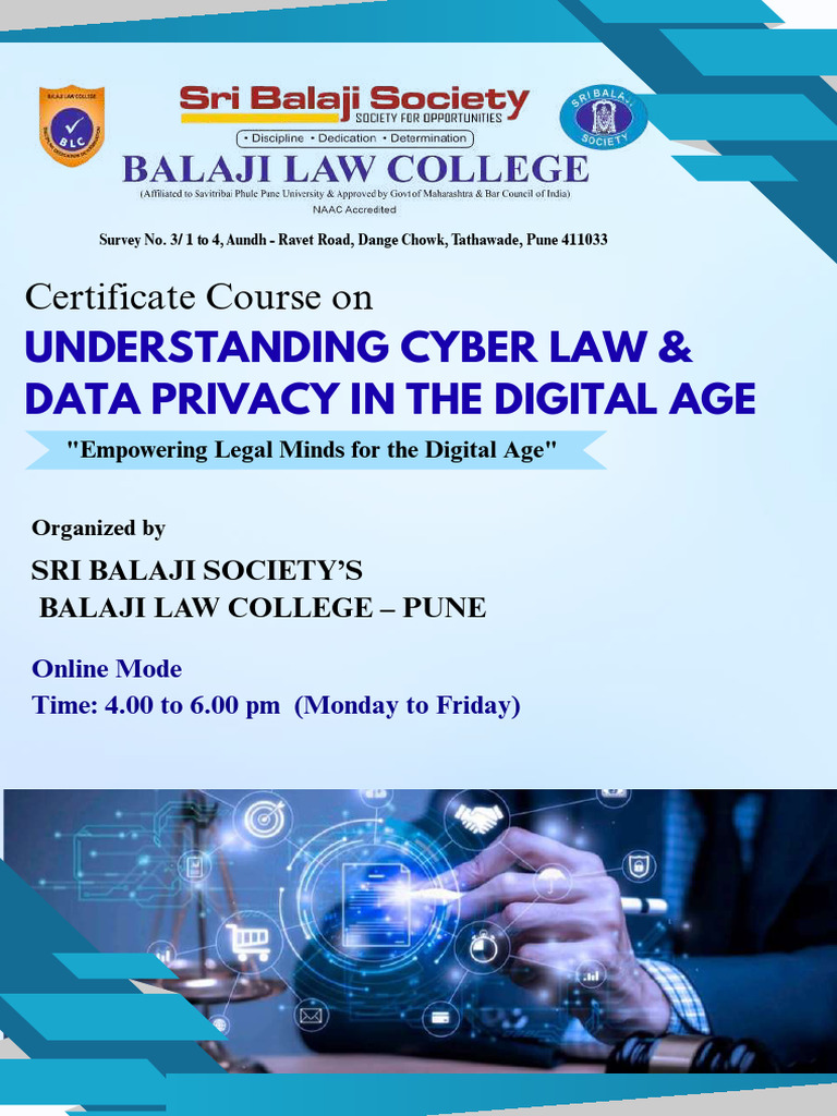 Cyber Law & Data Privacy Course | PDF | Cybercrime | Justice