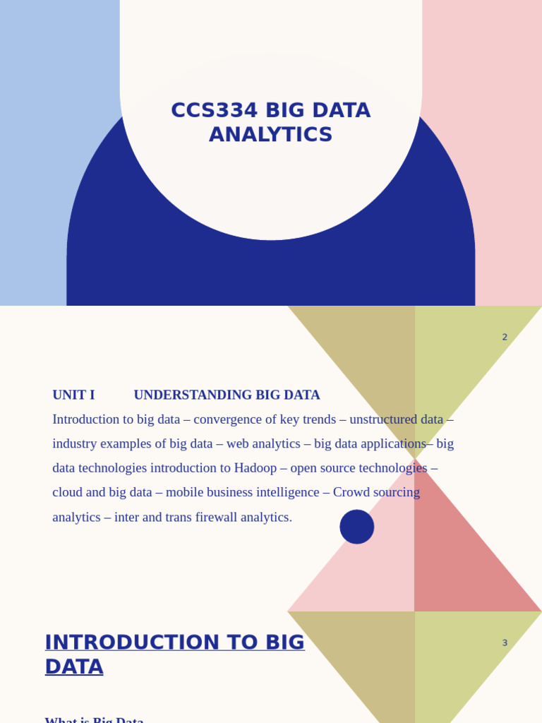Ccs334 Big Data Analytics | PDF | Analytics | Big Data