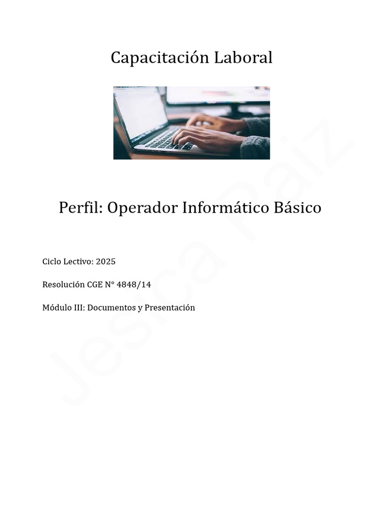 Cuadernillo III Op Inf Bas Modulo Completo | PDF | Formato de archivo | HTML