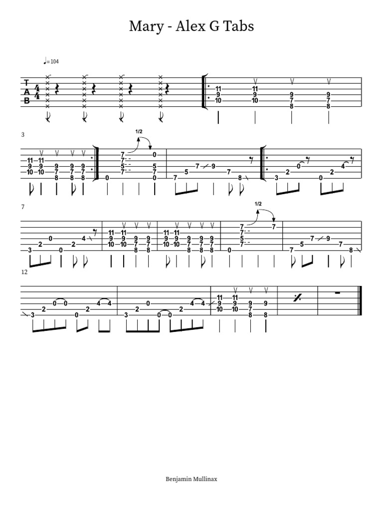 Mary - Alex G Tabs | PDF