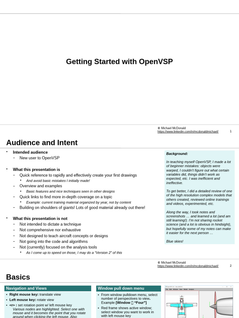 Getting Started With Openvsp | PDF | Airfoil | Aerospace