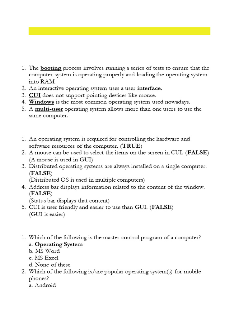 Operating System and Graphical User Interfac1 | PDF | Graphical User Interfaces | Operating System