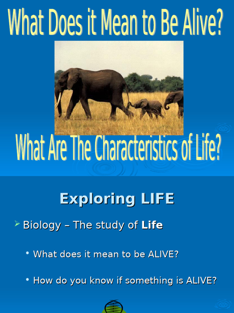Characteristics of Life GO | PDF