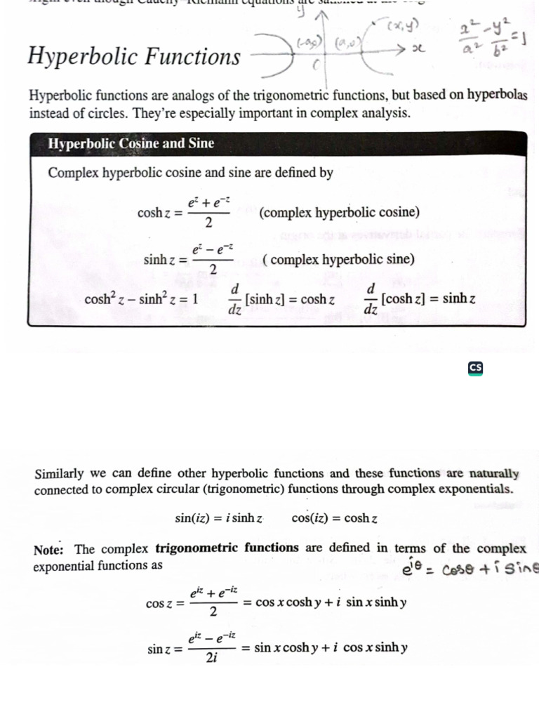 Hyperbolic Functions | PDF