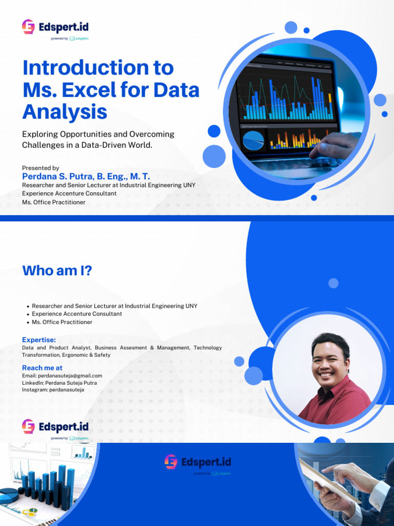1 Introduction To Ms. Excel For Data Analysis | PDF