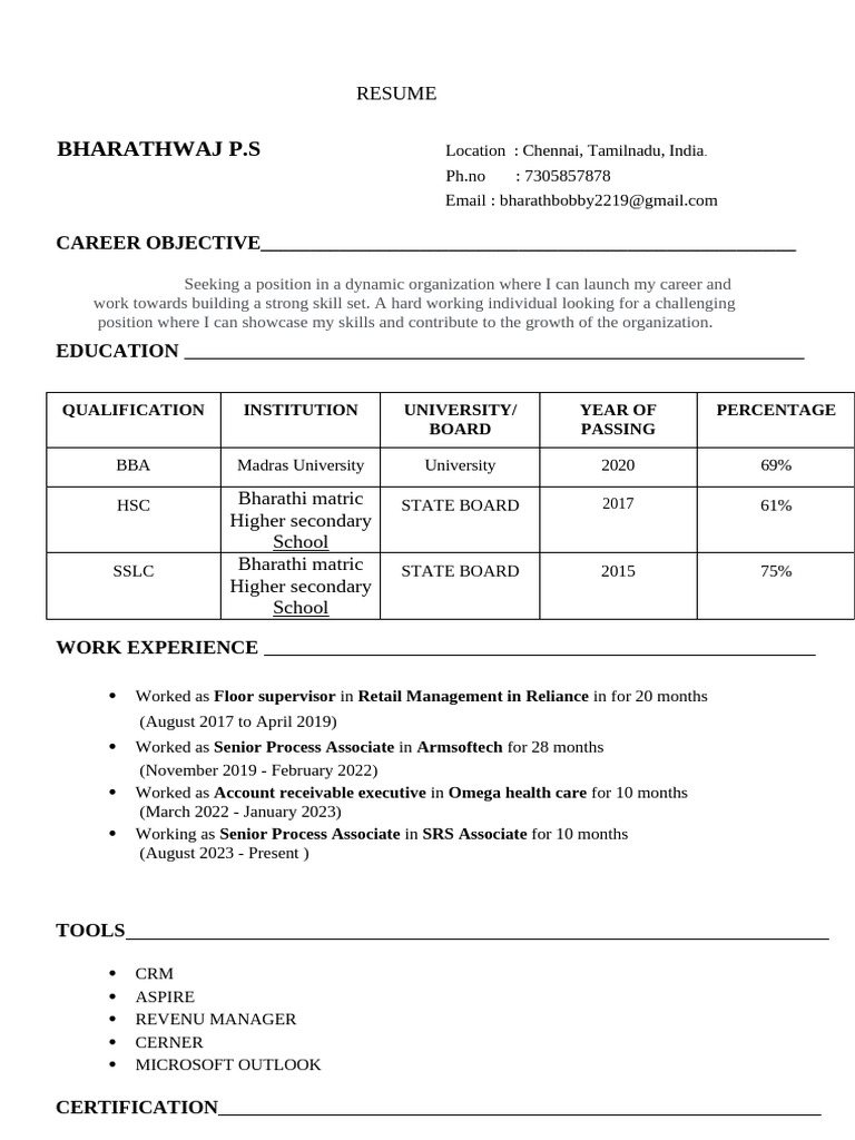 Bobby Resume | PDF