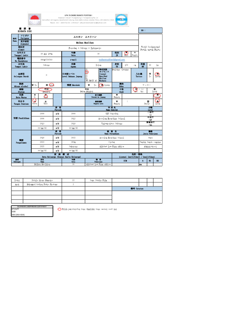 Sample CV Biru PDF | PDF