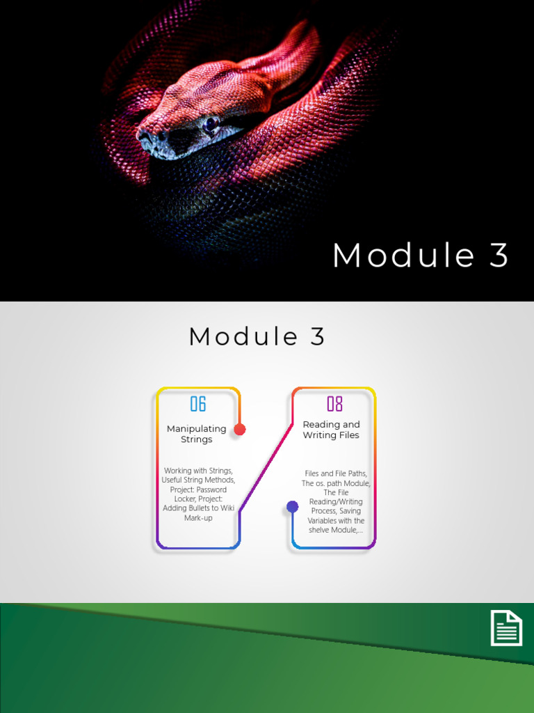 Python 1st Year BPLCK205B Module 3 | PDF | Computer File | Directory (Computing)